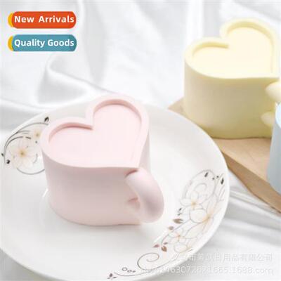 Simulati love heart mark cup aromarapy candle holder mould d