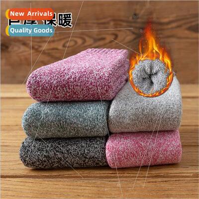Warm women socks terry thickened mid-calf socks thread cotto