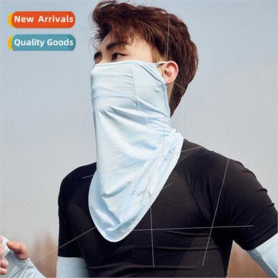 Summer Breathable Sunscreen Ice lk Bandana Scarf Outdoor Fis