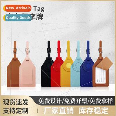 pu leather anti loss luggage tag tracker airtags boarding pa
