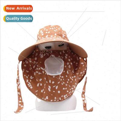 Detachable tea plucking sun hat female sun hat cycling large