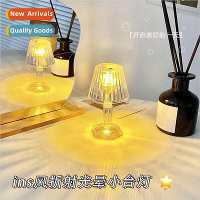 Creative refraction atmosphere small table lamp crystal nigh