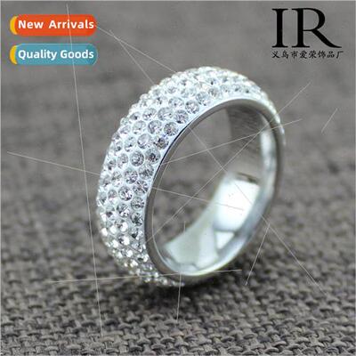 New diamond tanium steel ring full stars jewelry female nich