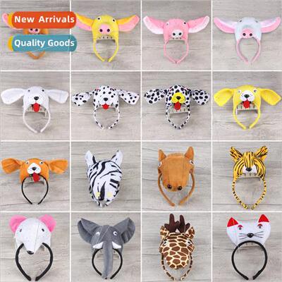 Children headbmouse rat cow lion horn open holiday plush hea