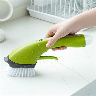 Kchen -slip long handle cleaning brush automatically add det