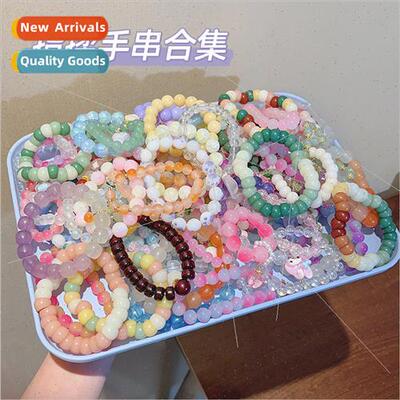 Decompression beading ice translucent play bracelet imation