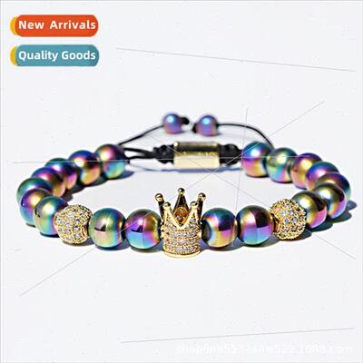 8mm Beads xury Men Bracelet Fashion Women Woven Adjustable M