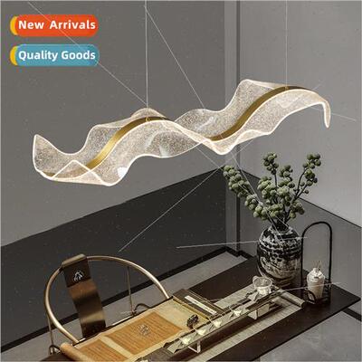 Modern mple Reception Room Tea Room Chandelier Zen Art Long
