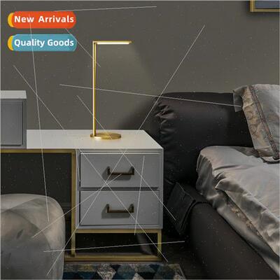 Full copper light luxury bedroom bedside table lamp designer