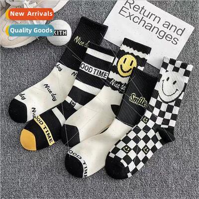 Socks womens fall and winter section of the mid-calf cotton