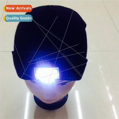 5LED lights luminous knted hat acrylic warm wool hat hiking