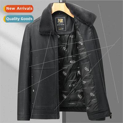 Cowboy down jacket men winter warm new middle-aged elderly d