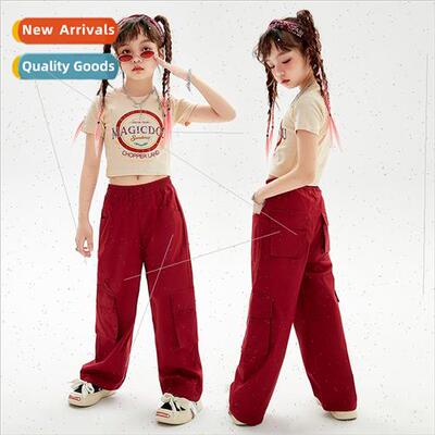 Jazz Dance Costume Girls Hip Hop Set Dance Childrens  Clothe