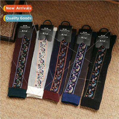 Ethnic calf socks retro women socks stockings long socks in