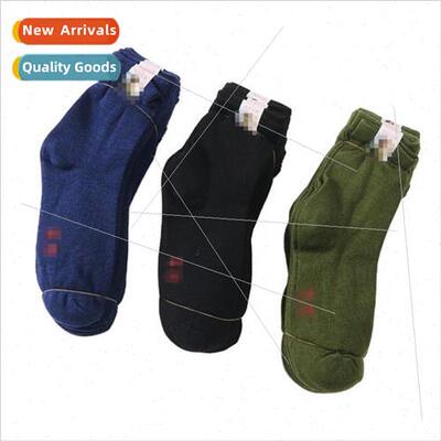 Autumn winter thickened milary green labor socks polyester c