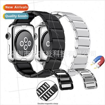 适用Apple metal magnetic watch bapple watch 7 SE65 4 321 sta