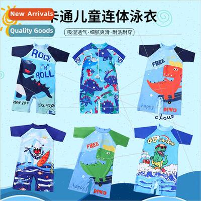 Childrens swimsus one-piece boys small middle school boy boy