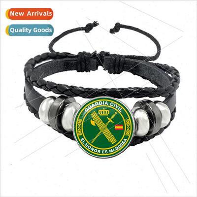 Spanish Police  Snap Clasp HKnted Bracelet Jewellery