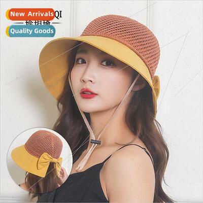 New summer women sunscreen fisherman hat hollowed out outing