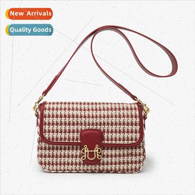 2023 new bag female red color collision thousbird check brid