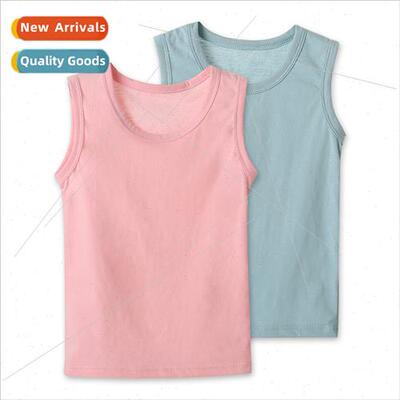 2023 summer new children cotton work undershirt men women in