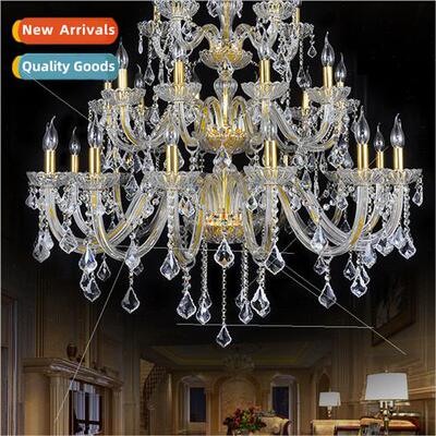 Duplex staircase light crystal large chandelier Europe livin