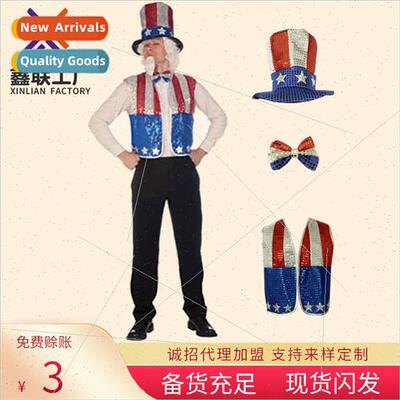 New U.S. Independence Day Decoration Mens Su Party Fourth of