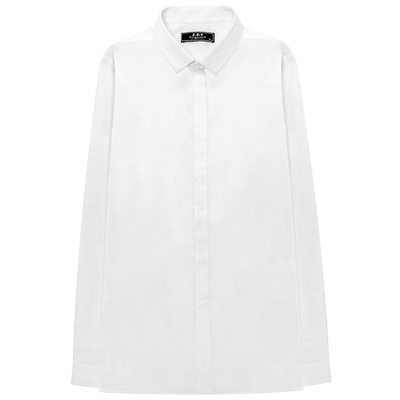 jdv长袖白衬衫纯色方领