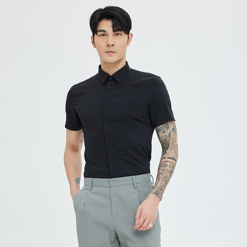 JDV奥莱旗舰店夏季折扣新品短袖衬衫舒适微弹百搭休闲衬衣上衣