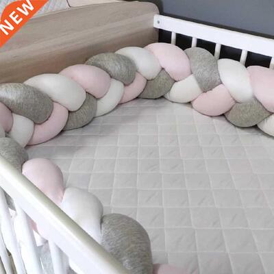 1M/2M/3M/4M Baby Bumper Bed Braid Knot Pillow Cushion Bumper