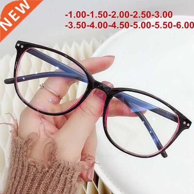 Anti-Blue Light Finished Myopia Glasses Women Men Nearsighte