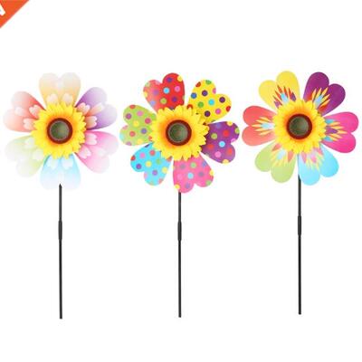 Windmill Kid Toys Sunflower Decoration Garden Ornaments Colo