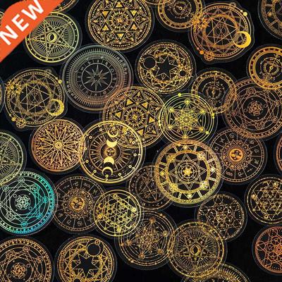 45 Pcs Bronzing Stickers Foil Gd Star Moon Flower Stickers