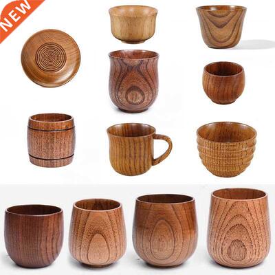 New Wooden Big Belly Cups Handmade Natural Spruce Wood Cups