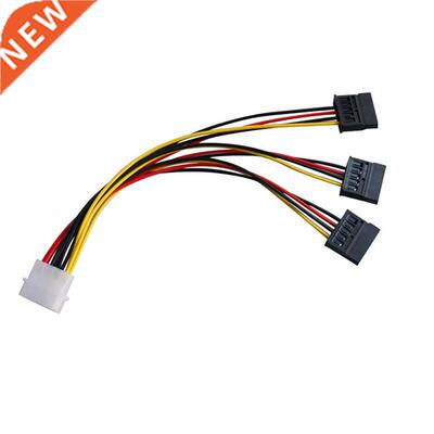 4 Pin IDE Molex To 3 Serial ATA SATA Power Splitter Extensio