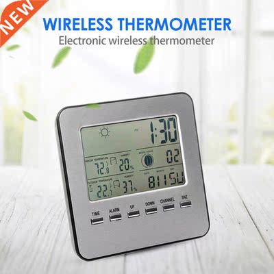 Digital Alarm Clock Temperature Humidity Meter with Wireless