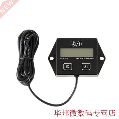Digital Engine Tachometer Gauge Inductive Tech Hour Meter Fo