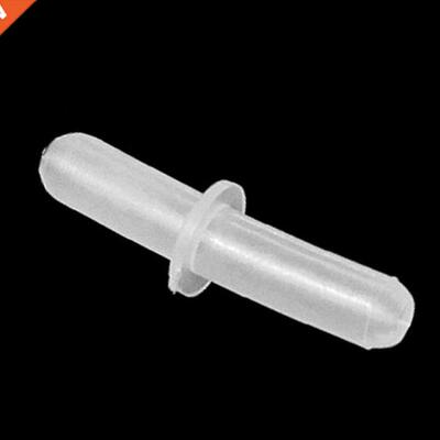 Clear White Plastic 2-Way Air Tube Connector Adapter Aquariu