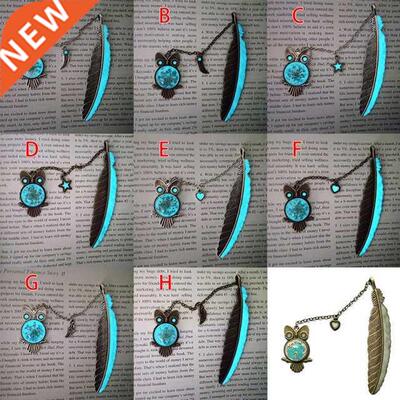 10 Styles Luminous Owl Bookmark Label Read Maker Feather Boo