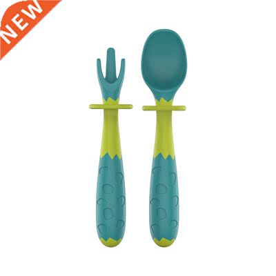 Flexible Training Baby Elbow Fork Spoon Set Portable Tablewa