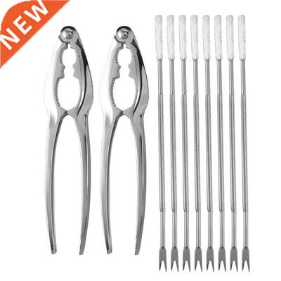 Seafood Tools Set Including 8 Forks And 2 Lobster Crab Crack