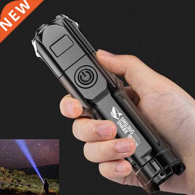 Multi-function Bright Led Flashlight Battery Power Rechargea