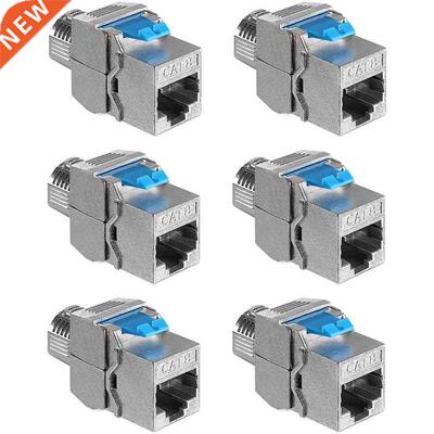 Keystone Module Jacks - 6 Piece CAT-8 Shielded Keystone Jack