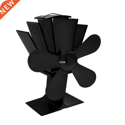 5 Blades Heat Self-Powered Stove Top Fan Aluminium Silent Ec