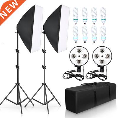Photo Studio Kit 8 Pieces LED Bulbs 20W Softbox Light Photo