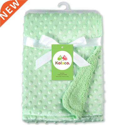 Newborn Thermal Soft Fleece Blankets Winter Autumn Green Sol