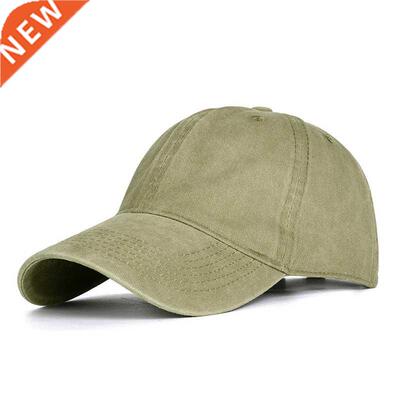 en's Solid Color Baseball Cap Washing Cap Trucker Outdoor S