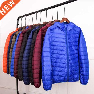 Plus Size 7XL Men Puffer Jacket Autumn Spring Ultra Lightwei