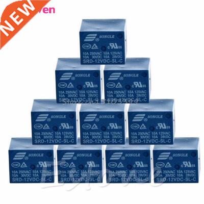 New High Quality 10 PCS 5 Pins RELAY DC 12V Coil Power Relay