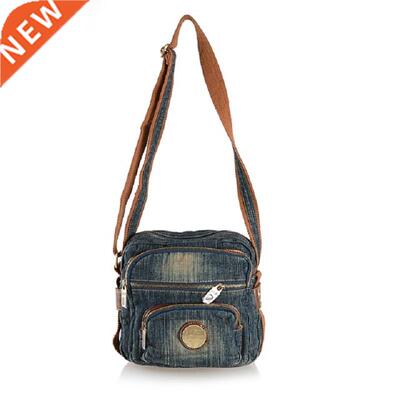 Vintage Fashion Denim Jeans Flap Bags Girls Handbags Crossbo